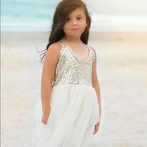 Bottoms | Girls Long White Ruffled Tulle Skirt Tutu | Poshmark